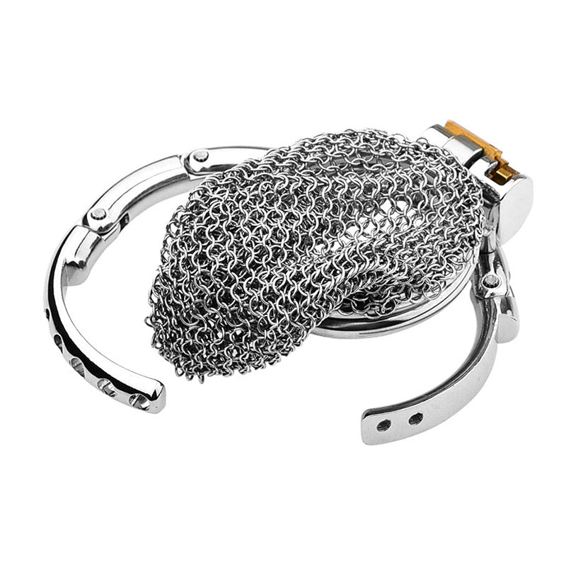 Chain Chastity Device With Adjustable Hinged Ring Mchastity